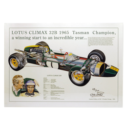 プリント、ロータスクライマックス32B 1965 タスマニアチャンピオン | JAE Racing